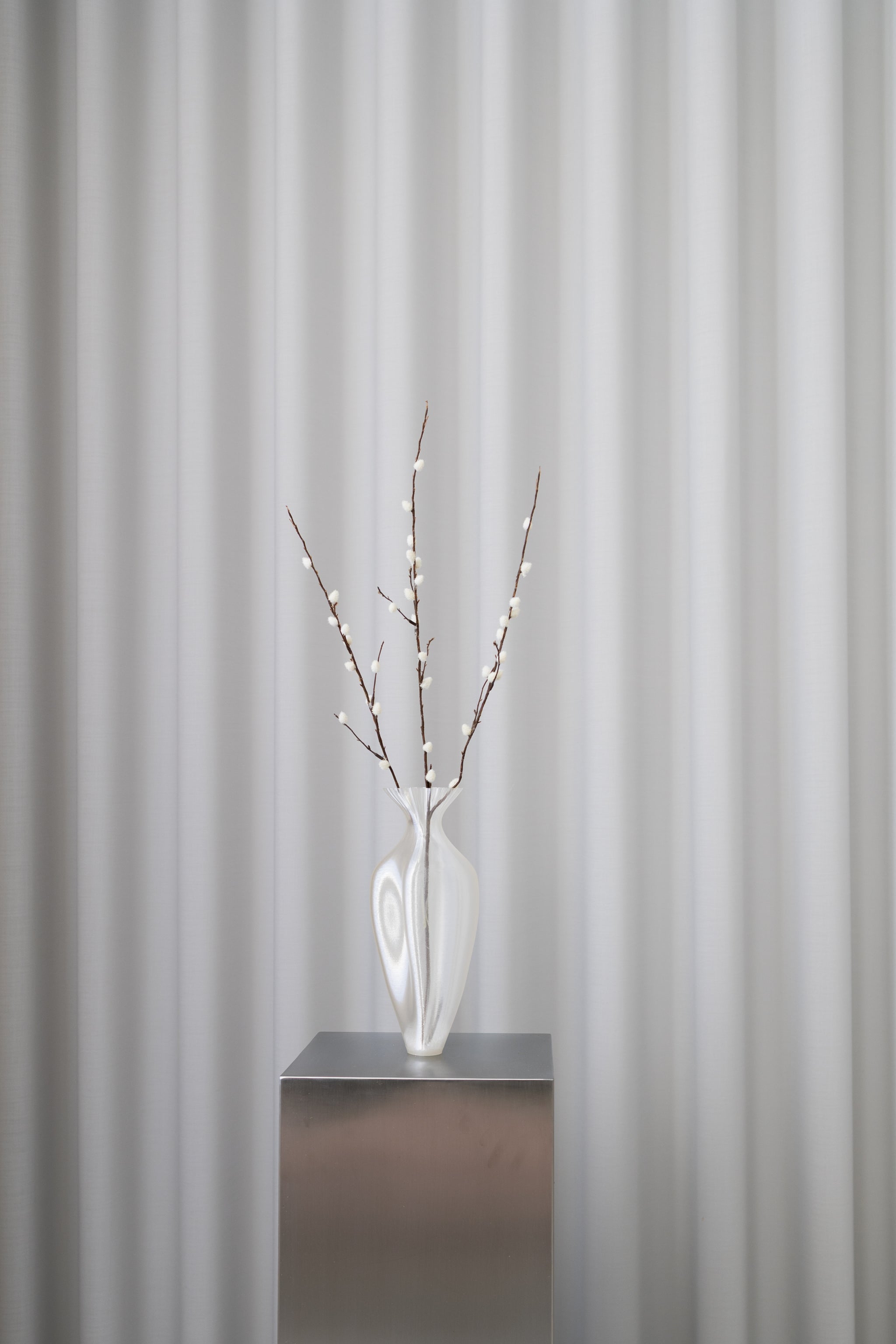 Artificial Willow Bud – White | Stunning Green Floral Decor | Bloom Objects
