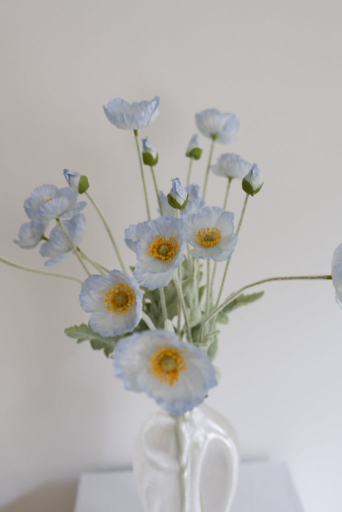 Light Blue Poppy Bouquet | Stunning Artificial Flowers | Buy Now – BLOOM OBJECTS