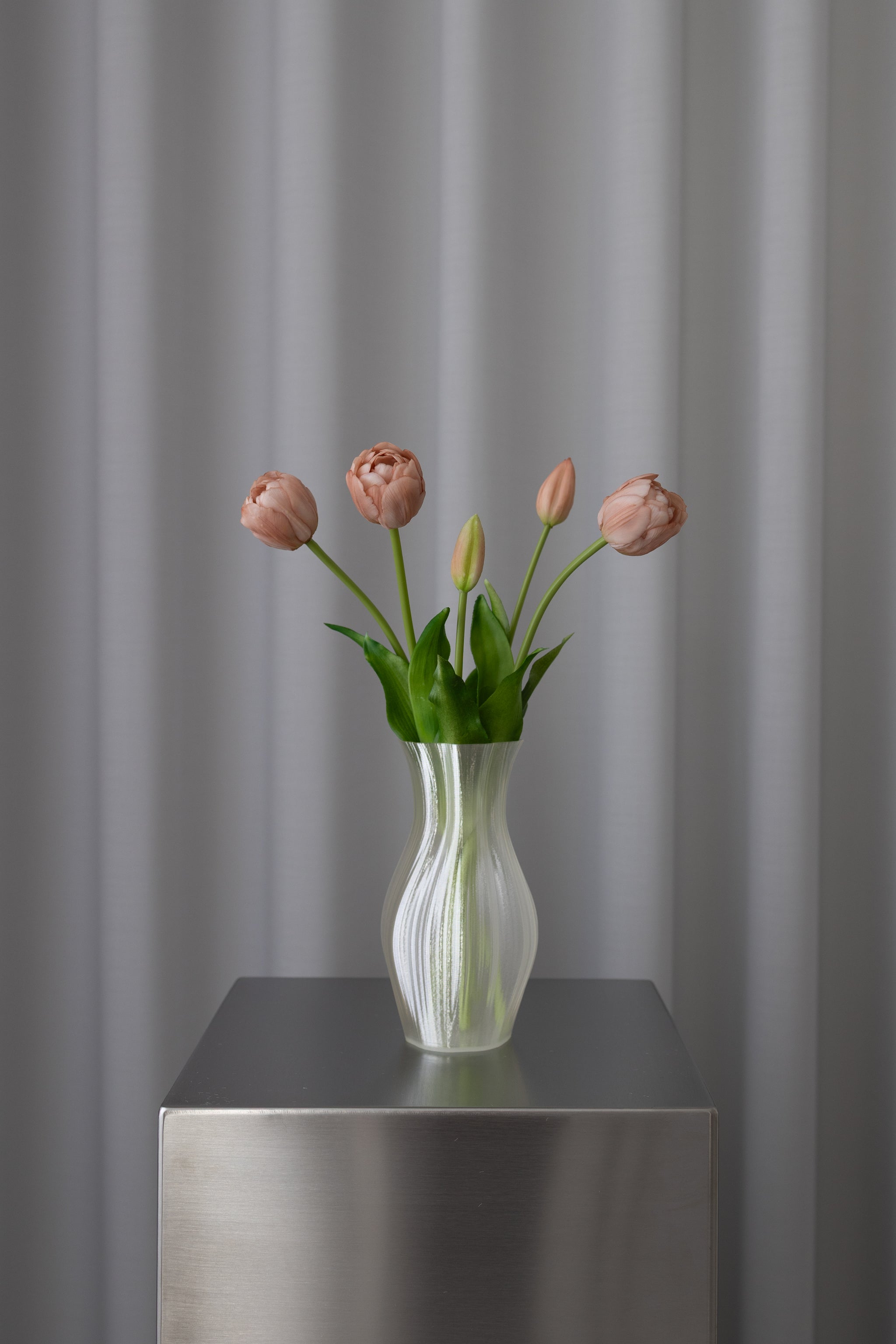 Kunstig Fyldte Tulipan Buket Beige | Køb nu | Bloom Objects